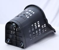 China Big Gray Size Supermarket Trolley Basket Hand Pull Plastic Grocery Basket for sale