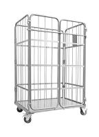China Foldable Frame Metal 4 Side Logistics Trolley Transports Security Wire Mesh Trolley MT MT-LRC05 for sale