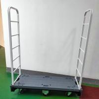 China 500kg Loading U Boat Platform Cart With Diamond Tread Deck, 6 Wheels Detachable Container for sale