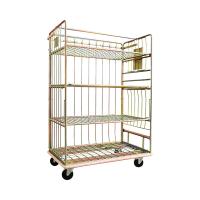 China Transport Nestable Roll Container Trolley For Warehouse Or Grocery Store for sale