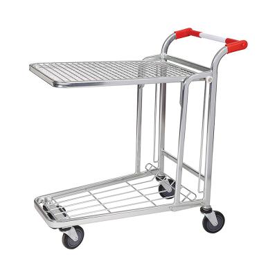 China Large Capacity Supermarket Warehouse Logistics Trolley Folding For Transporting Goods for sale