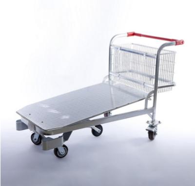 China Large Capacity Supermarket Warehouse Logistics Trolley Movable Folding For Transporting Goods for sale