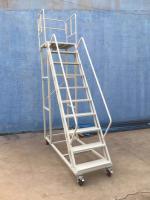 China Customized Metal Ladder Trolley Cart With Wheels For Warehouse for sale