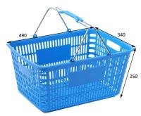 China Eco Friendly Steel Handle Supermarket Shopping Hand Basket Customized Color for sale