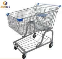 China Large Capacity New Style Steel Metal Shopping Trolley For Supermarket for sale