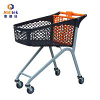 China Plastic Supermarket Shopping Trolley Cart For Retail Grocery Store for sale