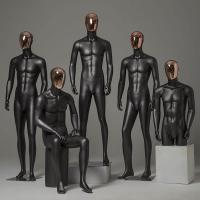 China Full Body Electroplated Face Model Male Fiberglass Mannequin With Head for sale