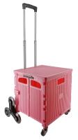 China Wholesale Plastic Rolling Folding Utility Supermarket Trolleys Grocery Foldable Shopping Cart With Wheels for sale