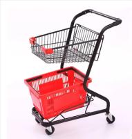 China Steel New Supermarket Shopping Cart With  Grocery Load Of 100kg for sale