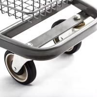 China High Quality Double Basket Shopping Cart Two layer Storage Supermarket  Trolley for sale