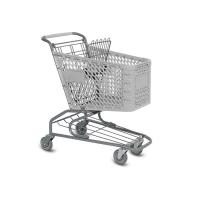 China High Quality Customizable Half Plastic Foldable Shopping Trolley Cart for sale