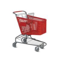 China High Quality Customizable Half Plastic Foldable Shopping Trolley Cart for sale