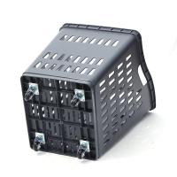 China Retail Stores Supermarket Shopping Basket With Wheels 60L for sale