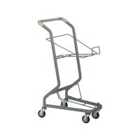 China High Quality Metal Wire Shopping Cart Hot Selling Double Basket Shopping Cart Trolley for sale