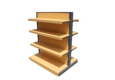 China Wood Retail Grocery Store Metal Display Supermarket Racks Shelf For Supermarket for sale