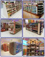 China Hot Selling Metal White Customized Display Supermarket Shelf Rack for sale