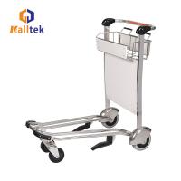 China Stainless Steel Airport Baggage Luggage Cart With Four Wheels For Airport for sale