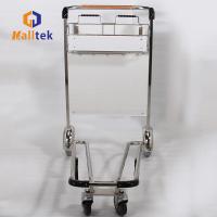 China Stainless Steel Airport Baggage Luggage Cart With Four Wheels For Airport for sale
