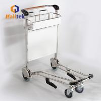 China Stainless Steel Airport Baggage Luggage Cart With Four Wheels For Airport for sale