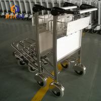 China Stainless Steel Airport Luggage Trolley For Intermational Airport Using With 4 Wheels for sale