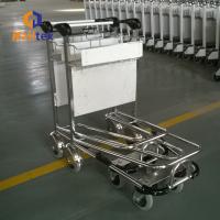 China Stainless Steel Airport Luggage Trolley For Intermational Airport Using With 4 Wheels for sale