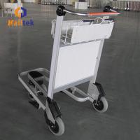 China 4 Wheels Aluminum Alloy Airport Luggage Trolley Using Airport With Handle Released Brake for sale
