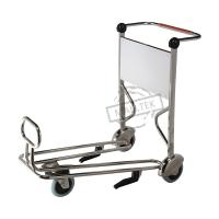 China Stainless Steel Airport Luggage Trolley With Brake For Intermational Airport for sale