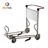 China Stainless Steel Airport Luggage Trolley With Brake For Intermational Airport for sale