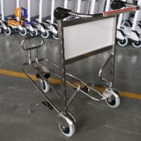 China Stainless Steel Airport Luggage Trolley With Brake For Intermational Airport for sale