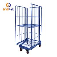 China Heavy Duty Merchandiser 3 Doors Logistic Trolley Supermarket Transport Roll Container for sale