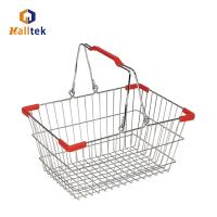 China Wholesale Metal Wire Mesh Supermarket Shopping Basket For Retail Grocery Store for sale