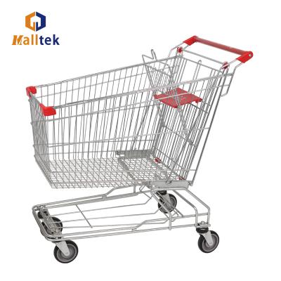China 180L Stable Asian Supermarket Shopping Cart for sale