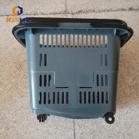 China 55L Shopping Mall Rolling Baskets With 4 Wheels For Retail Stores for sale