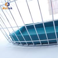 China Popular Cosmetics Shop Wire Metal Grocery Shopping Basket With Plastic Tray for sale