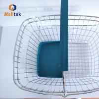 China Popular Cosmetics Shop Wire Metal Grocery Shopping Basket With Plastic Tray for sale