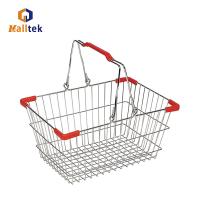 China Rectangle Metal Wire Mesh Shopping Basket For Customized Retail And Supermarket Needs for sale