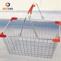 China Rectangle Metal Wire Mesh Shopping Basket For Customized Retail And Supermarket Needs for sale