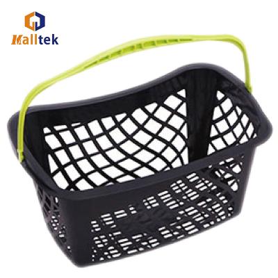 China Design Single Handle Plastic Hand Basket For Supermarket HDPP Shopping Basket for sale
