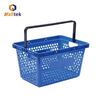 China Design Customized Plastic Hand Basket For Retail Shopping At Supermarket Single Handle for sale