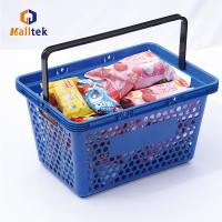 China Design Customized Plastic Hand Basket For Retail Shopping At Supermarket Single Handle for sale