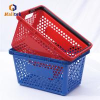 China Design Customized Plastic Hand Basket For Retail Shopping At Supermarket Single Handle for sale
