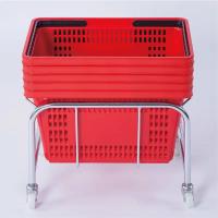 China 4-Wheel Shopping Basket Holder with 2-Inch Casters for sale