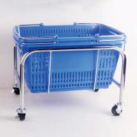 China 4-Wheel Shopping Basket Holder with 2-Inch Casters for sale