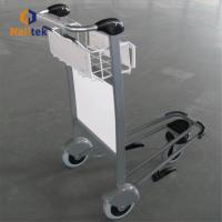 China Stainless Steel Airport Luggage Trolley With Handle Brake for sale