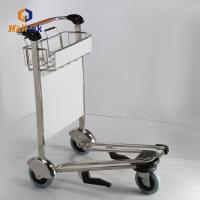 China Stainless Steel Airport Luggage Trolley With Handle Brake for sale