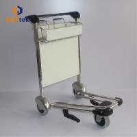 China Stainless Steel Airport Luggage Trolley With Handle Brake for sale