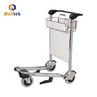 China Stainless Steel Airport Luggage Trolley With Handle Brake for sale