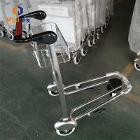 China Stainless Steel Airport Luggage Trolley With Handle Brake for sale