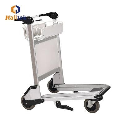 China Aluminum Alloy Airport Luggage Trolley Using Airport With 3 Wheels for sale