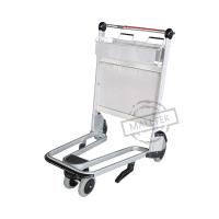 China Aluminum Alloy Airport Luggage Trolley Using Airport With Handle Released Brake for sale